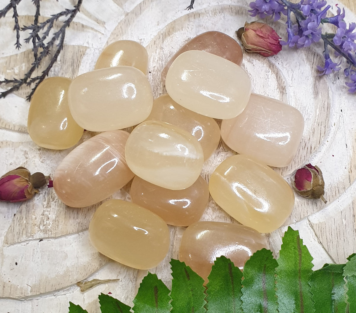 Honey Calcite Tumble Stone – Seaside Aromas