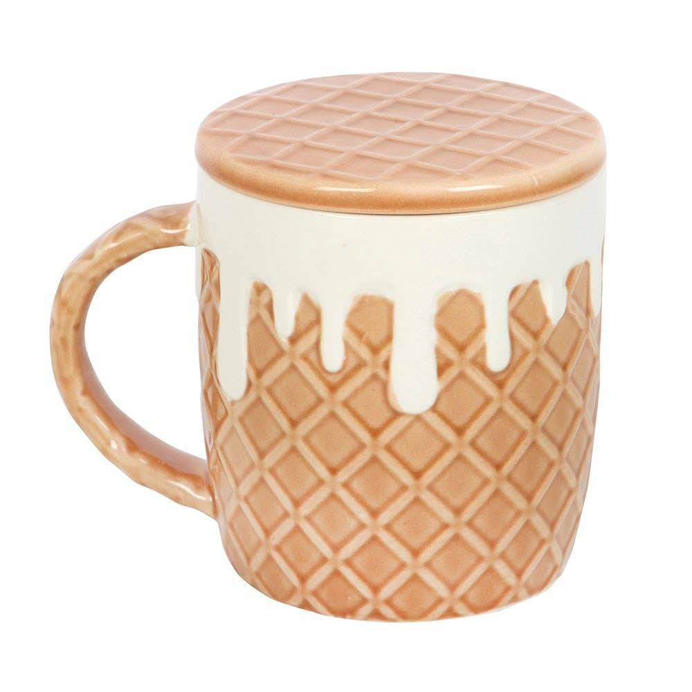 Waffle Ceramic Mug & Coaster Set | Bakery-Inspired Kitchenware ...