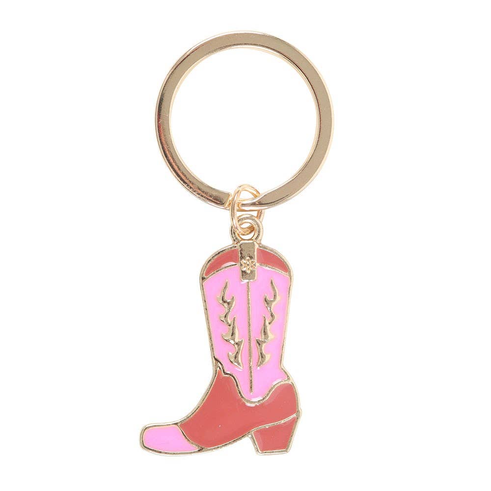 Pink Cowboy boot keyring – Seaside Aromas